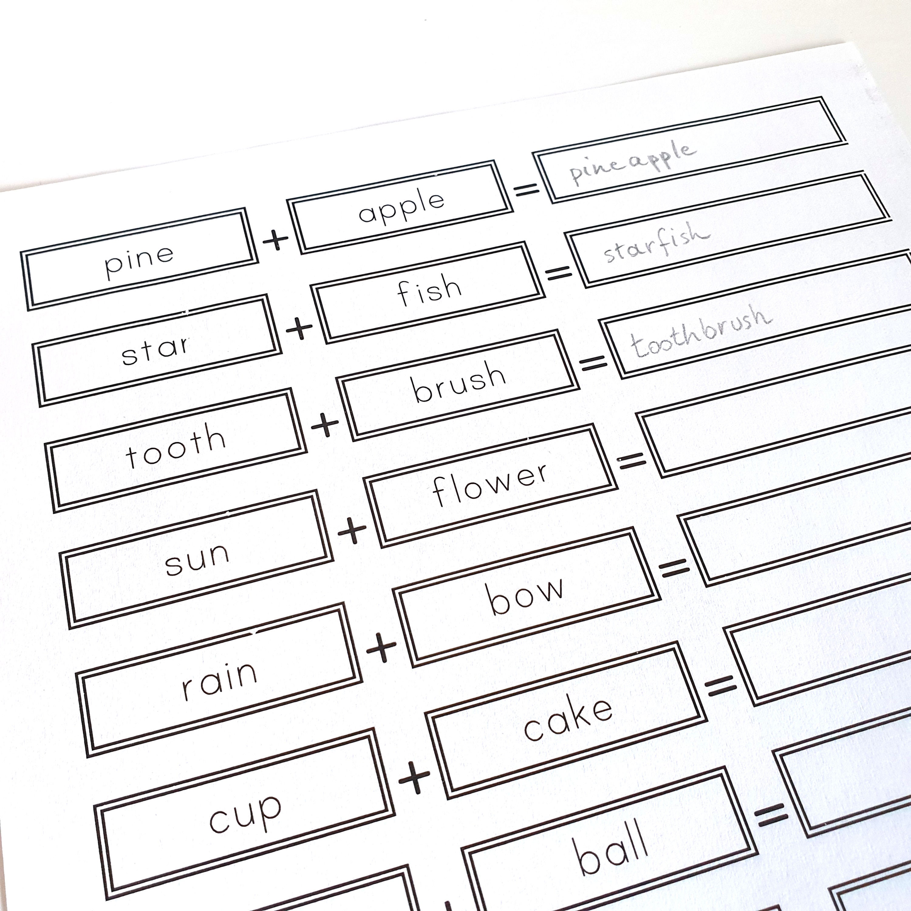 Key Experience: Compound Words - 30 Objects and Downloadable PDF - Etsy
