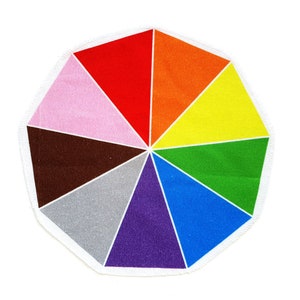 Color Sorting Fabric Enneagon - Classification of Montessori Color Box ...