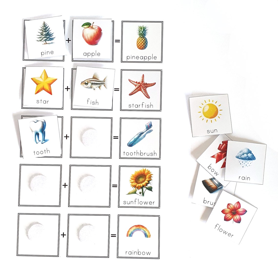 Key Experience: Compound Words - 30 Objects and Downloadable PDF - Etsy