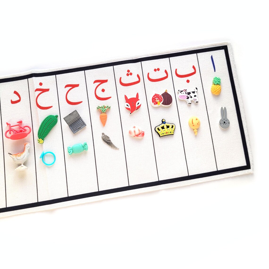 ABC Arab Alphabet Objects, Montessori Sound Box Miniatures, White ...