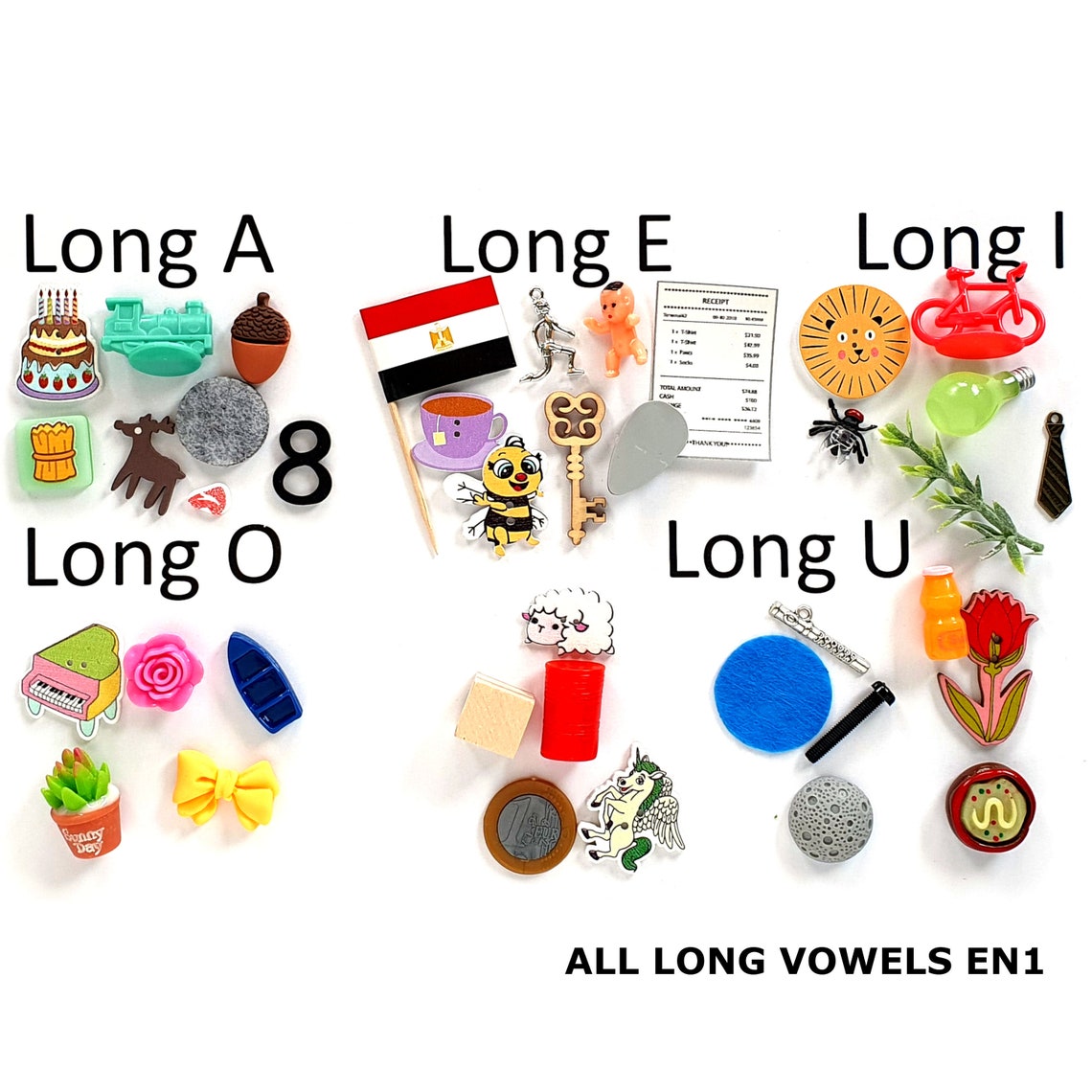 Anchor Words for All Combinations of Long Vowels in English, Montessori ...