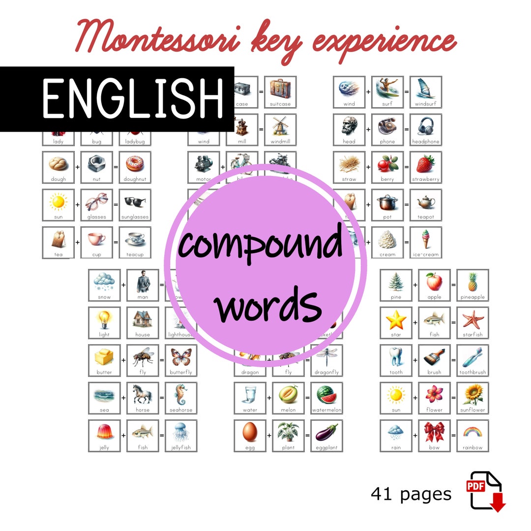 Key Experience: Compound Words - Downloadable PDF - Etsy