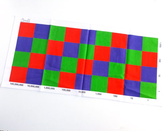Checkerboard Fabric Math Mat Montessori Cotton Working Mat | Etsy
