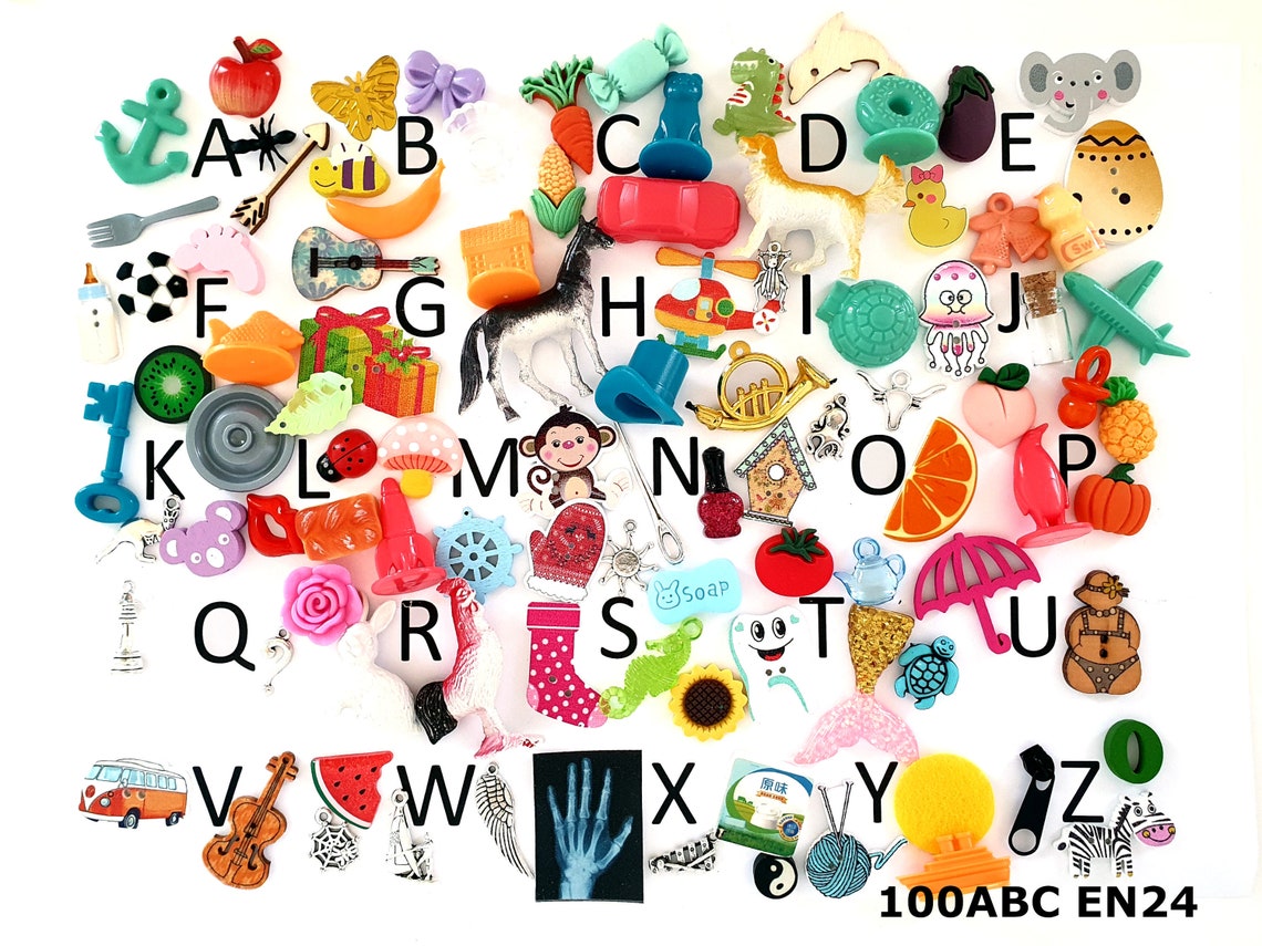 ABC English Alphabet Objects Montessori Sound Box Miniatures - Etsy