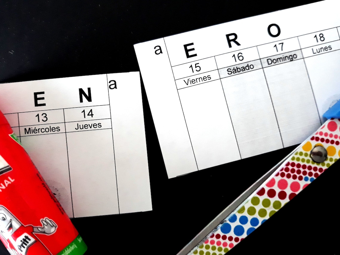 PDF Linear Calendar Montessori Time Beam Waldorf Anual - Etsy