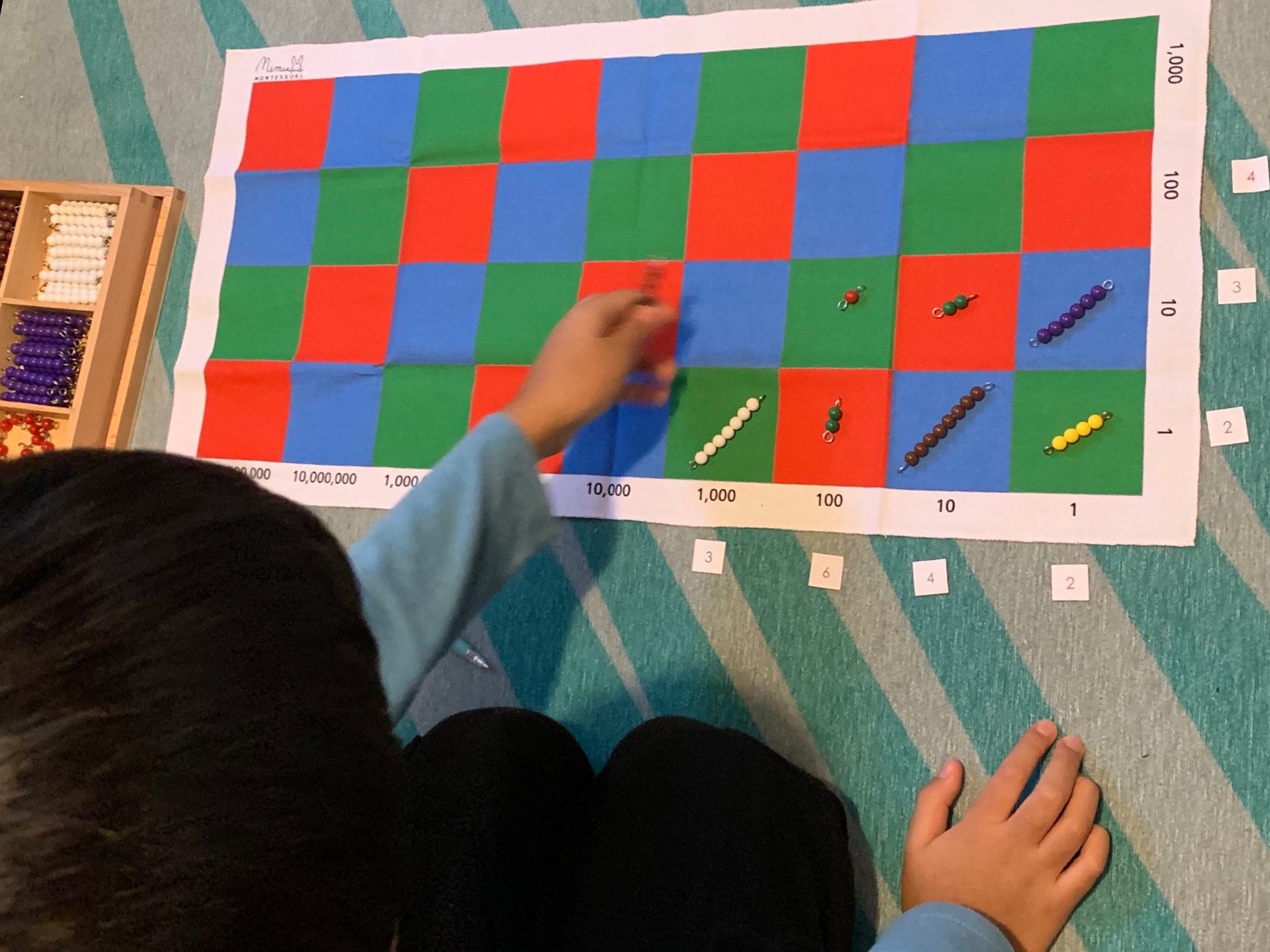 Checkerboard Fabric Math Mat Montessori Cotton Working Mat - Etsy