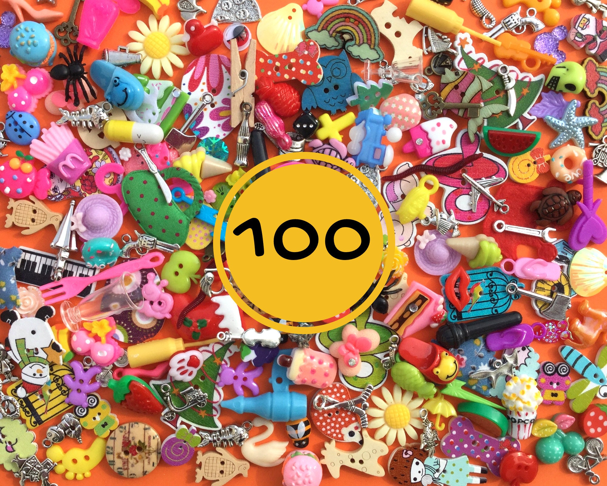 Mix of 100 I spy trinkets objects miniatures. best selling | Etsy