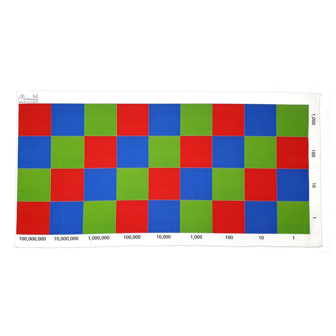 Checkerboard Fabric Math Mat Montessori Cotton Working Mat Mathematics ...