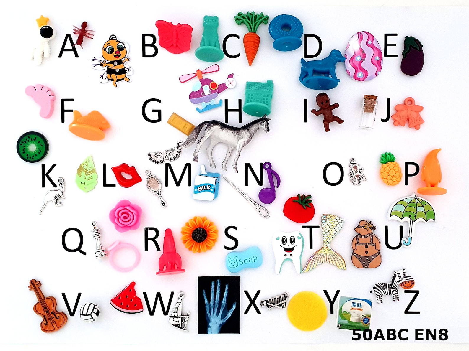 ABC English Alphabet Objects Montessori Sound Box Miniatures - Etsy