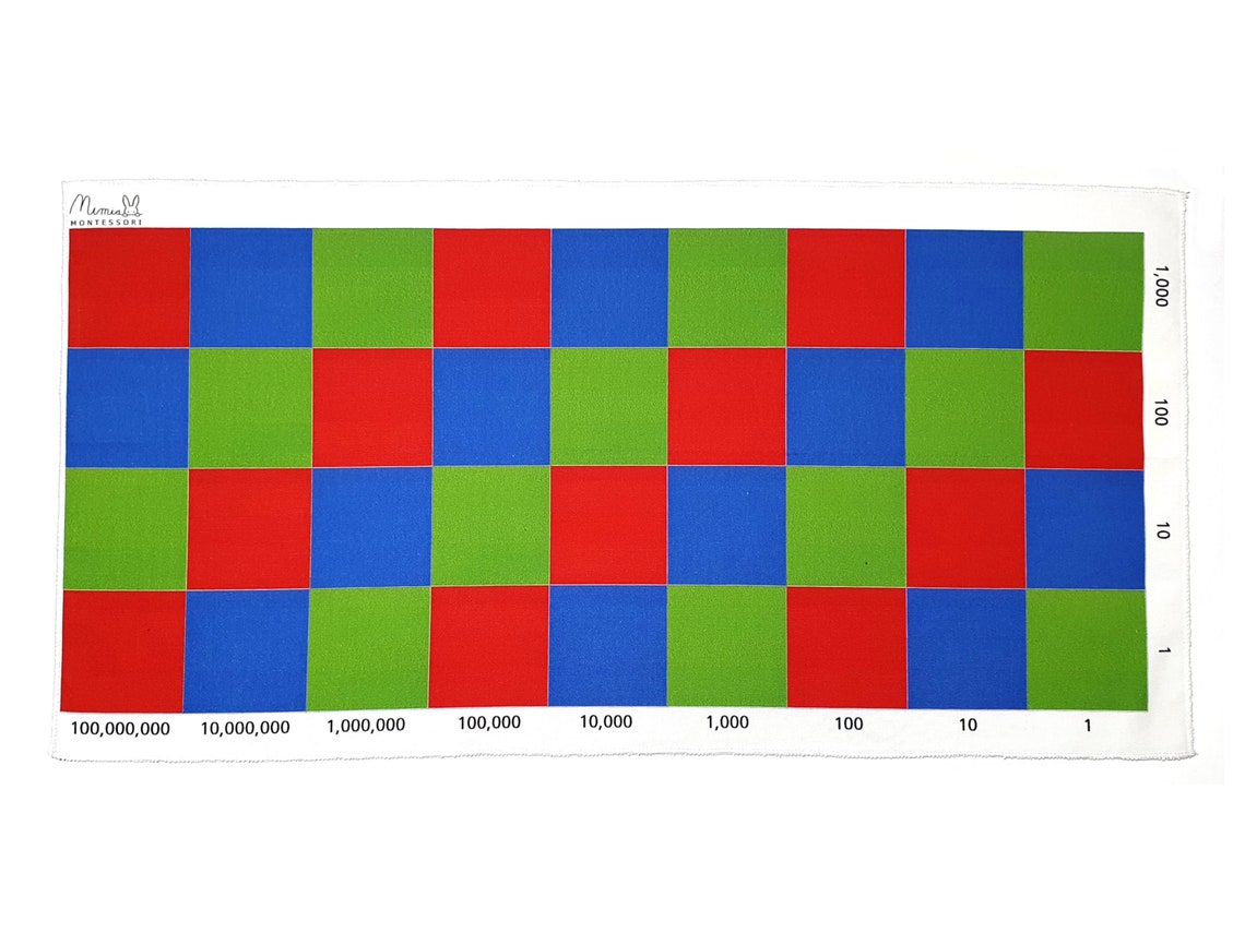 Checkerboard Fabric Math Mat Montessori Cotton Working Mat - Etsy