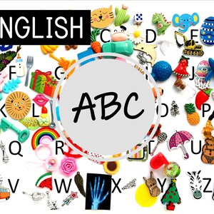 ABC English Alphabet Objects Montessori Sound Box Miniatures - Etsy