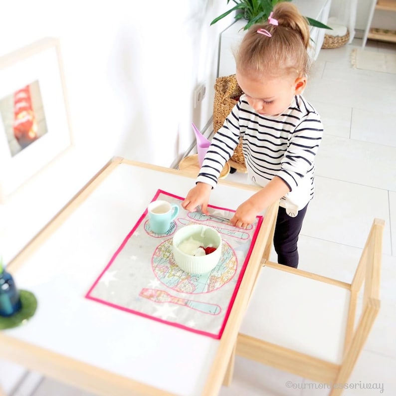 Handmade Montessori Placemat Waterresistent Table Setting - Etsy