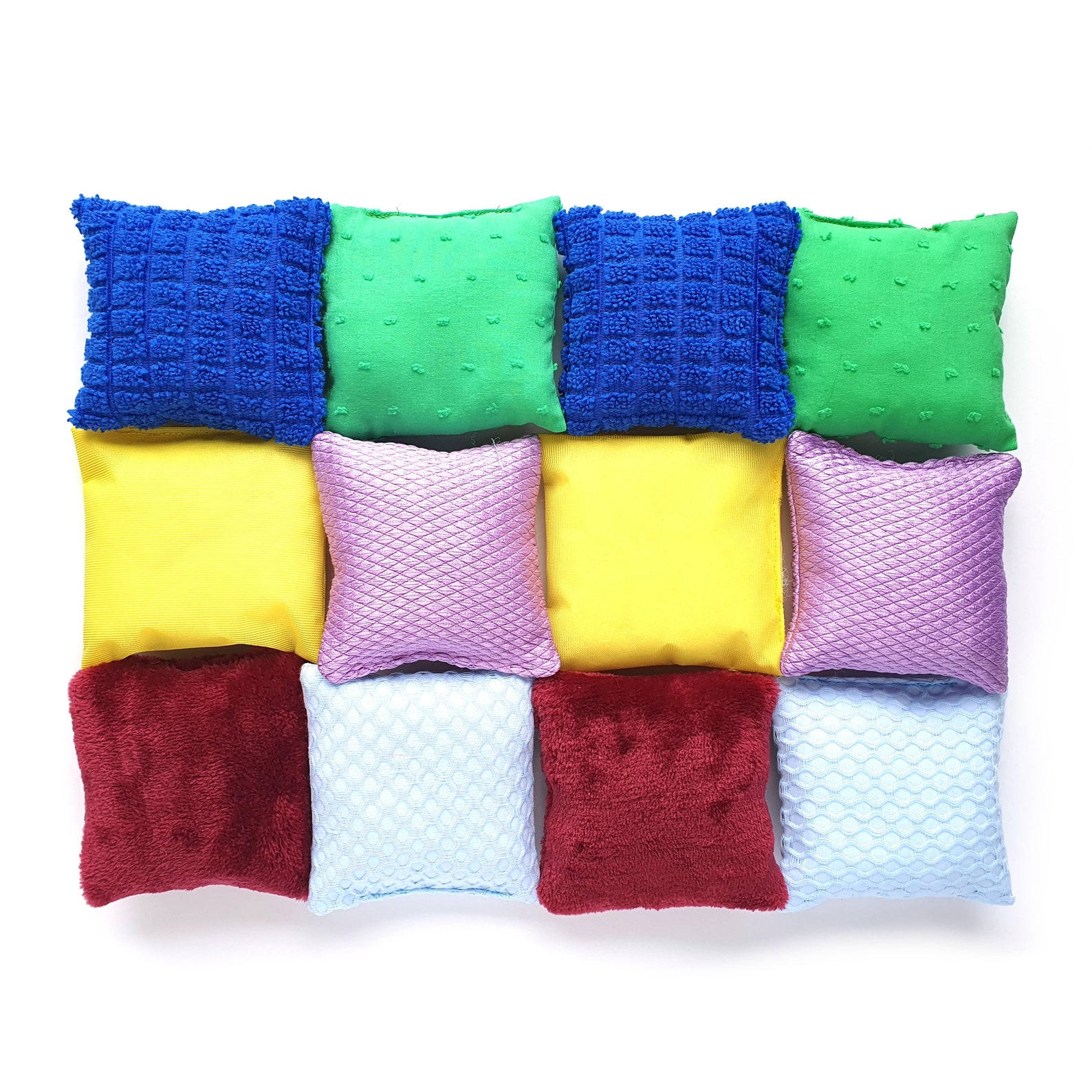 Sensory Bags Different Fabrics Montessori - Stereognostic Sense - Fine ...