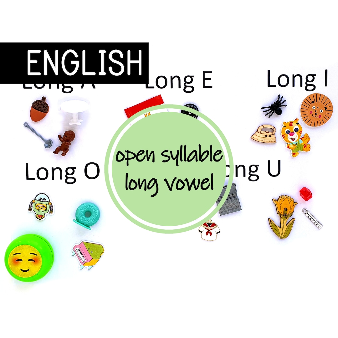 Green Series - Open Syllable Long Vowels - 22 Objects - Montessori ...