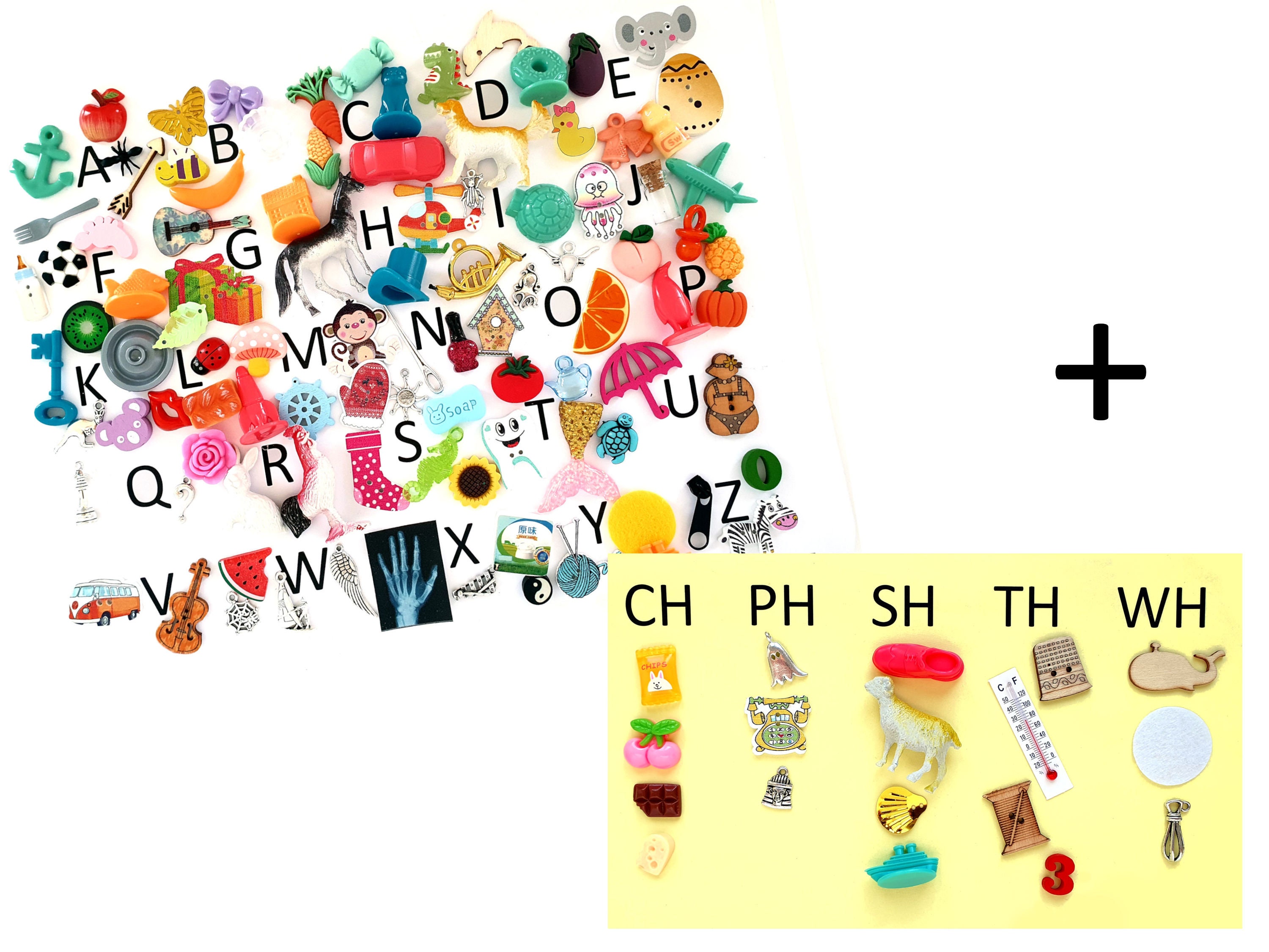 ABC English Alphabet Objects Montessori Sound Box Miniatures - Etsy ...