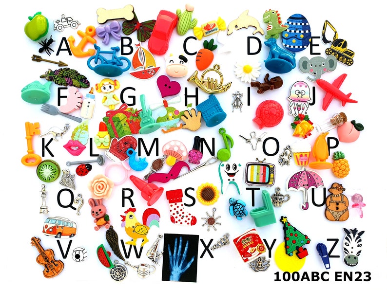 ABC English Alphabet Objects Montessori Sound Box Miniatures - Etsy