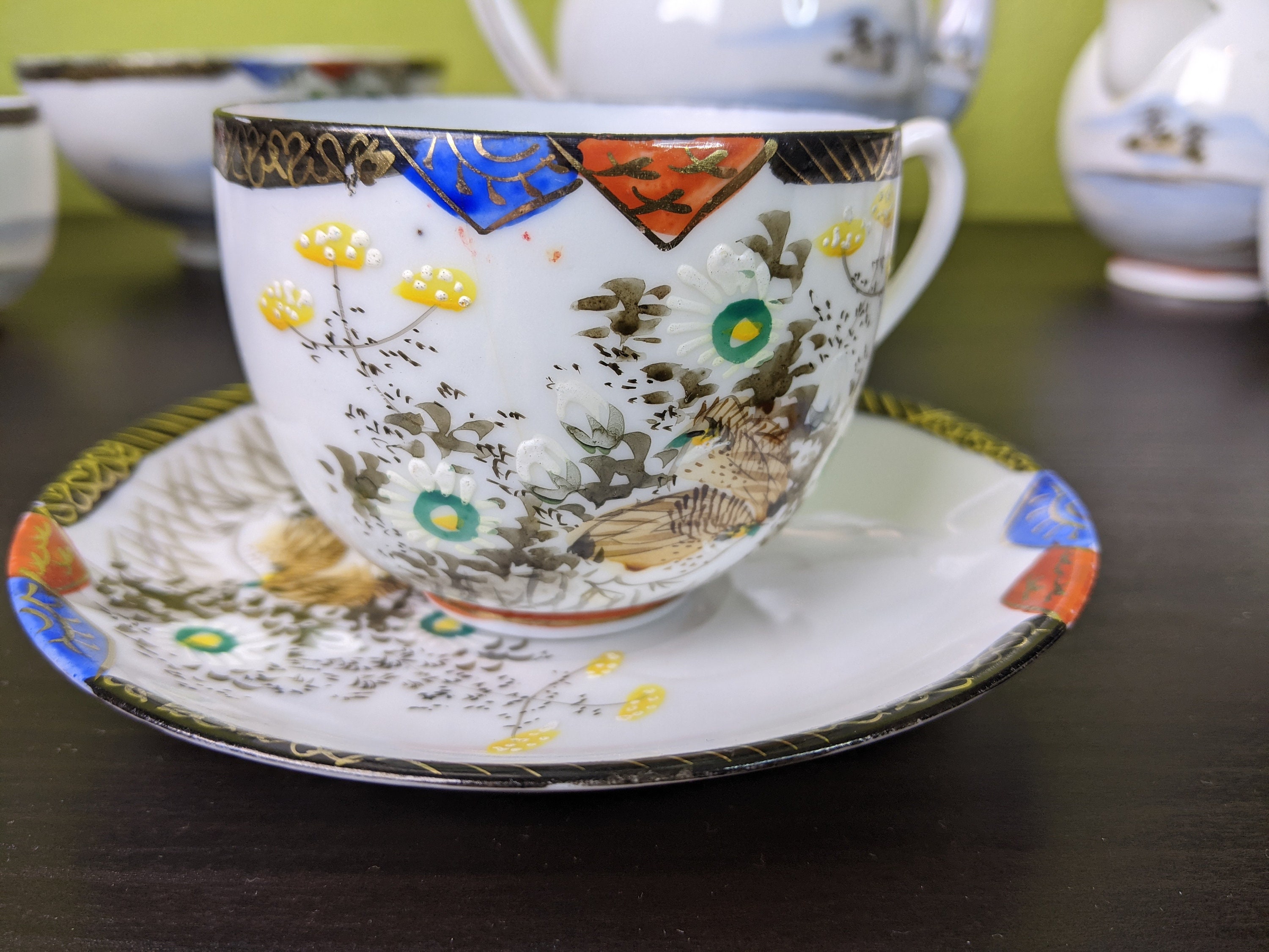 Kutani Japan Eggshell Porcelain Tea Set | Vintage Porcelain | Home ...