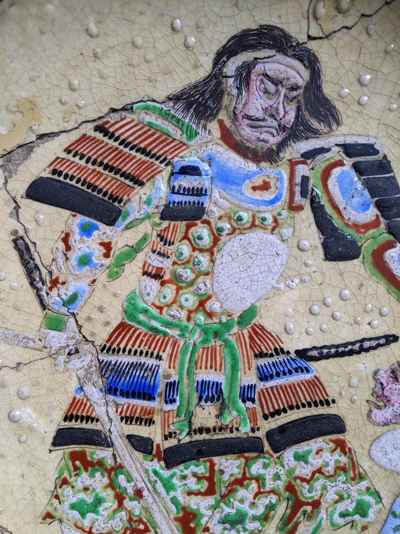 Japanese Ceramic Bowl | Samurai Painting | Moriage Edo Period | Vintage ...