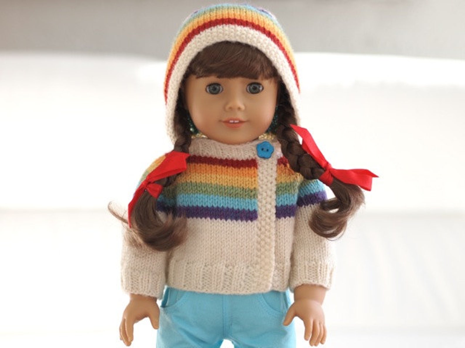 Spirit Sweater Knitting Pattern for 18 Inch Dolls hoodie - Etsy