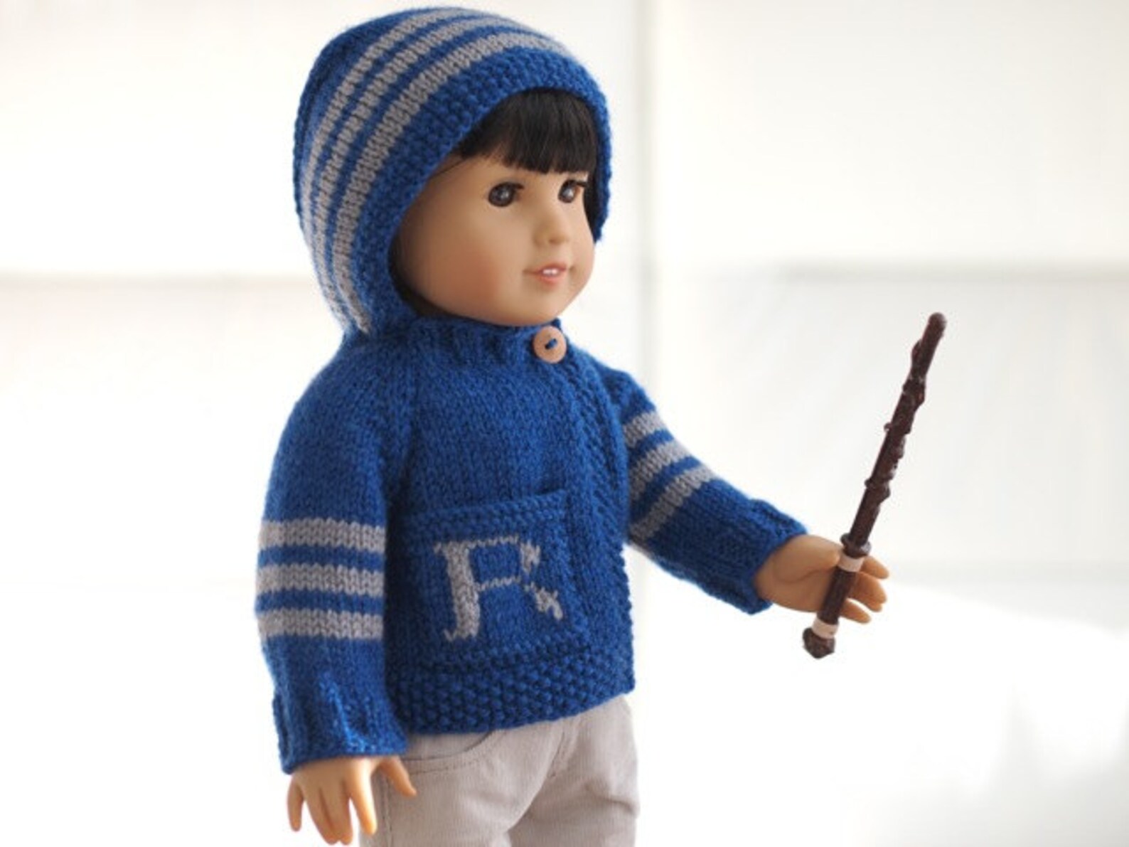 Spirit Sweater Knitting Pattern for 18 Inch Dolls hoodie - Etsy