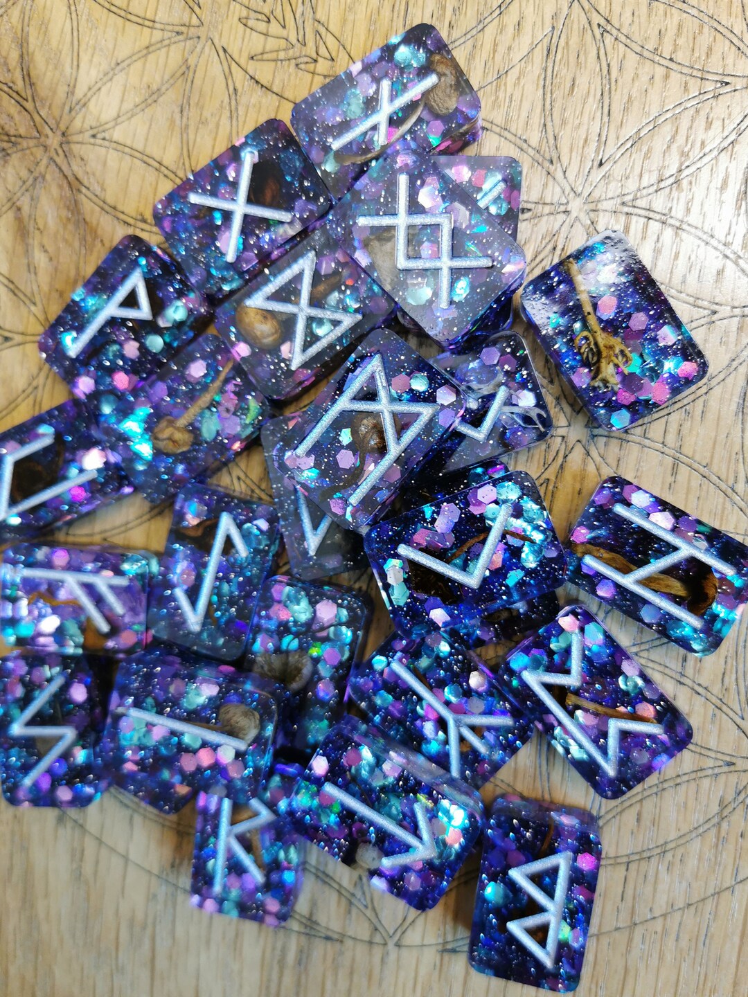 ELDER FUTHARK RUNES Full Set of Real Mushroom Rune Stones - Etsy Hong Kong