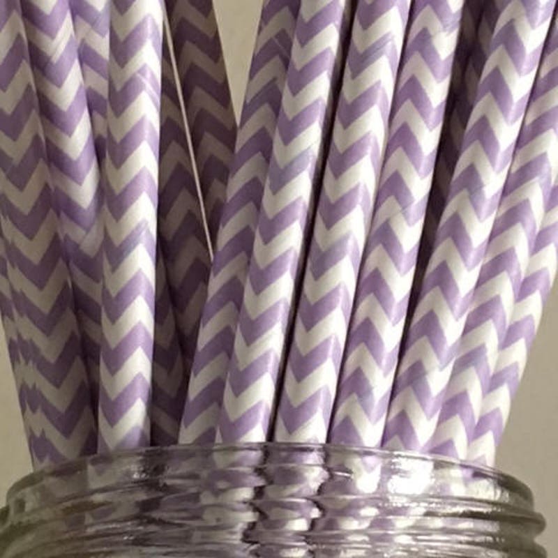 Purple Chevron Straw - Etsy