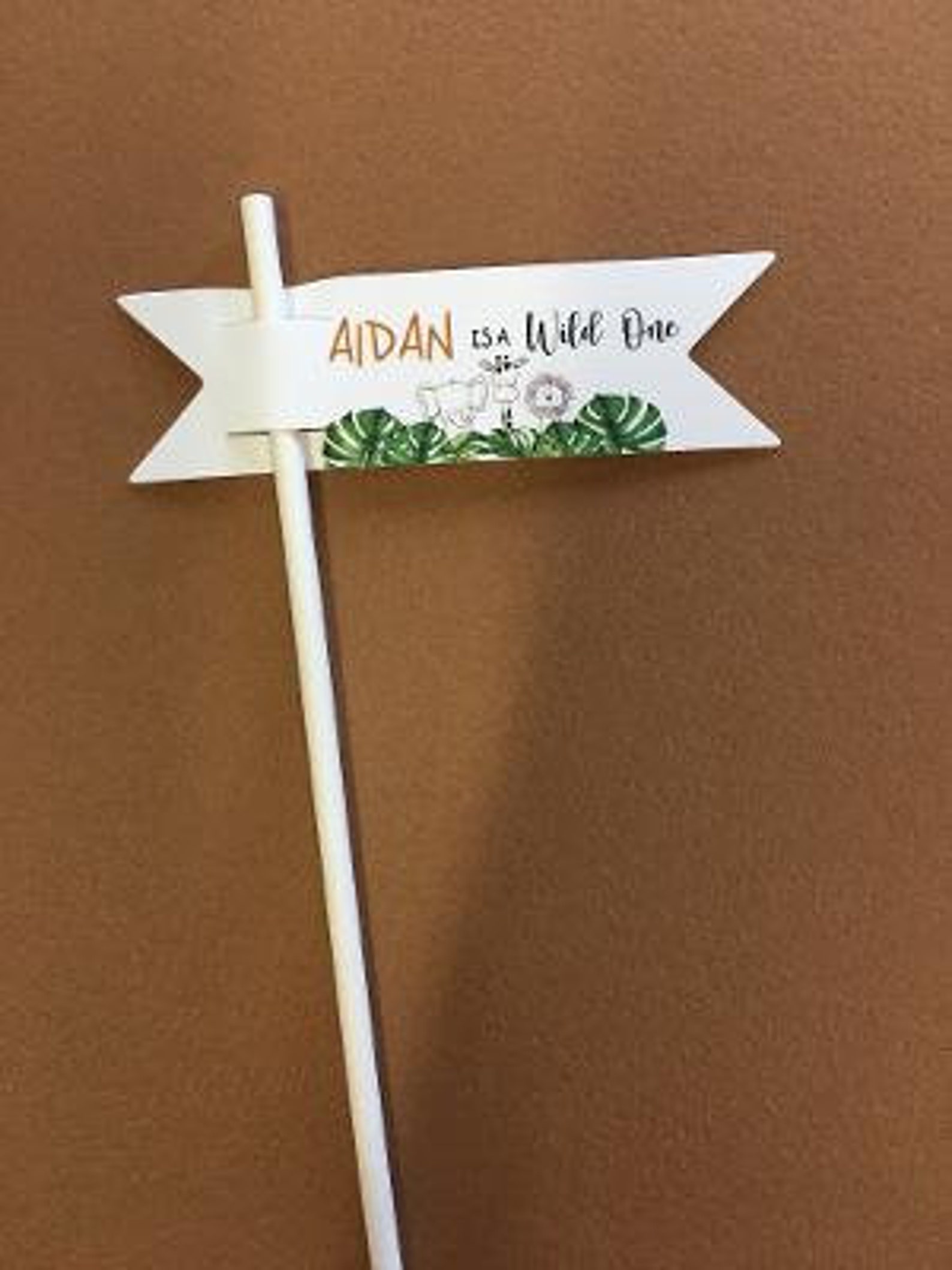 Wedding Straw Flags Personalized Straws Labels Striped Paper Straw Flag ...