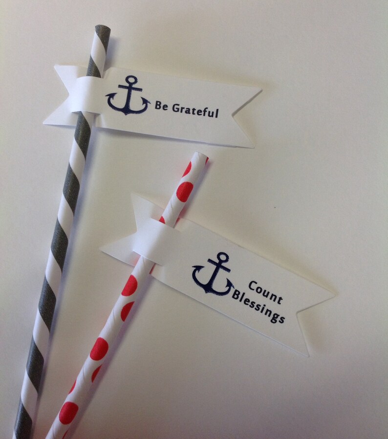 Straw Flags / Pennant Personalized - Party Labels for Straws - Set of ...