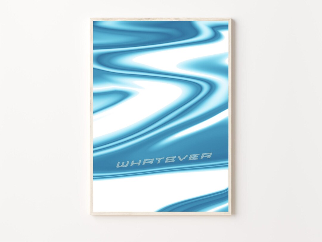 Y2k Room Decor, Y2k Art Print, Blue Marble, Abstract Wall Art ...