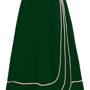 The "glynis" Wrap Around Circle Skirt With Pockets in Green With Ivory ...