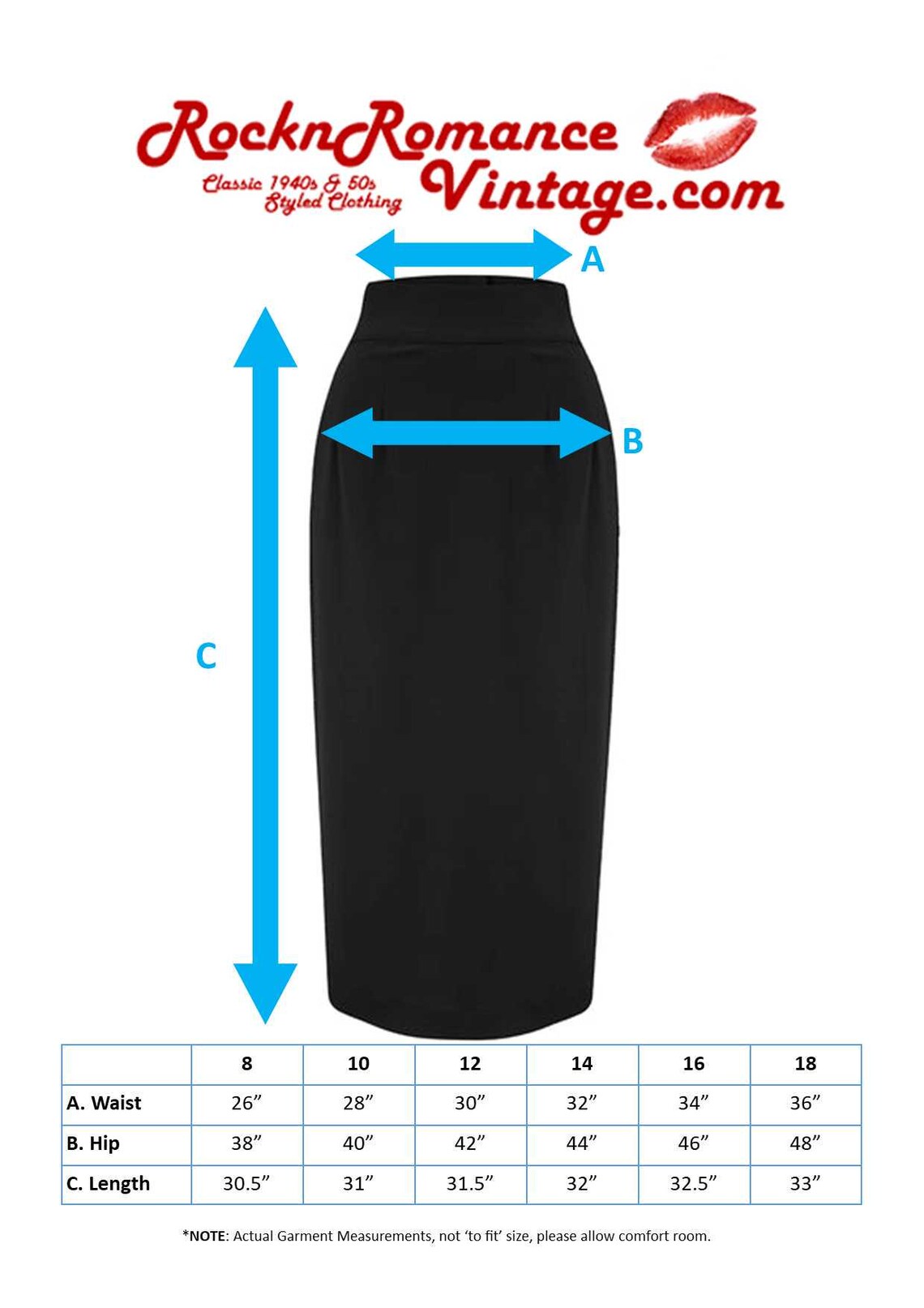 The "jitterbug" Pencil Skirt With Kick-pleat in Navy, Iconic 1950s ...