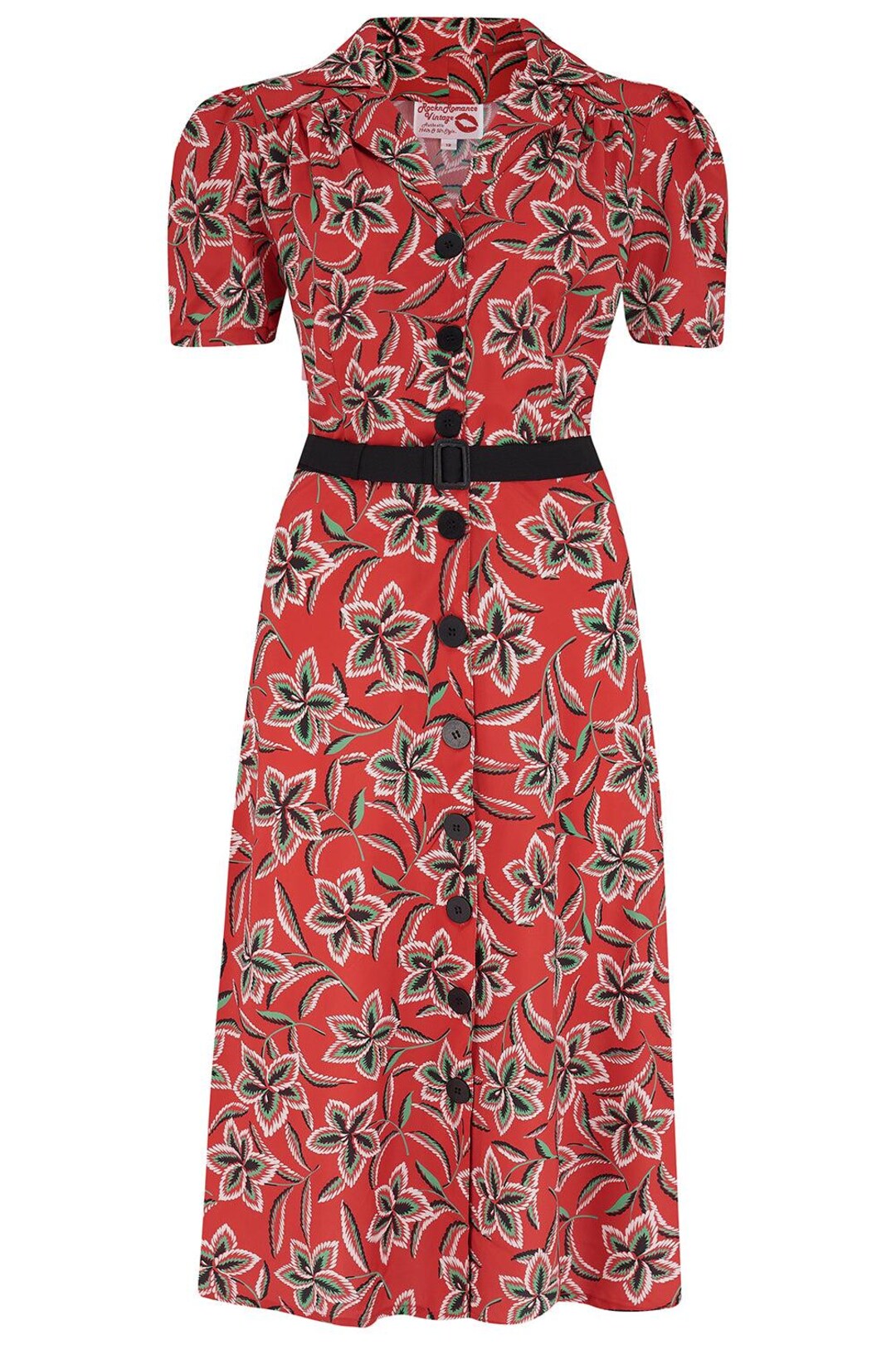 Charlene Shirtwaister Dress in Carnival Print, True 1940s Vintage Style ...