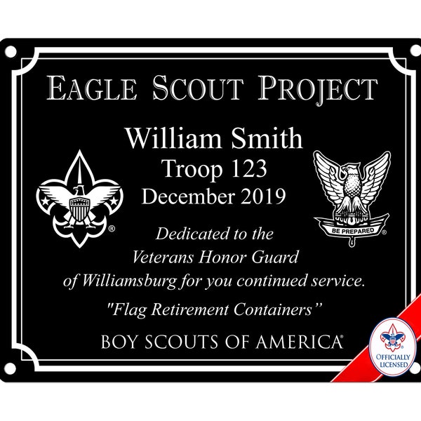 Eagle Scout Project Plaque - Etsy