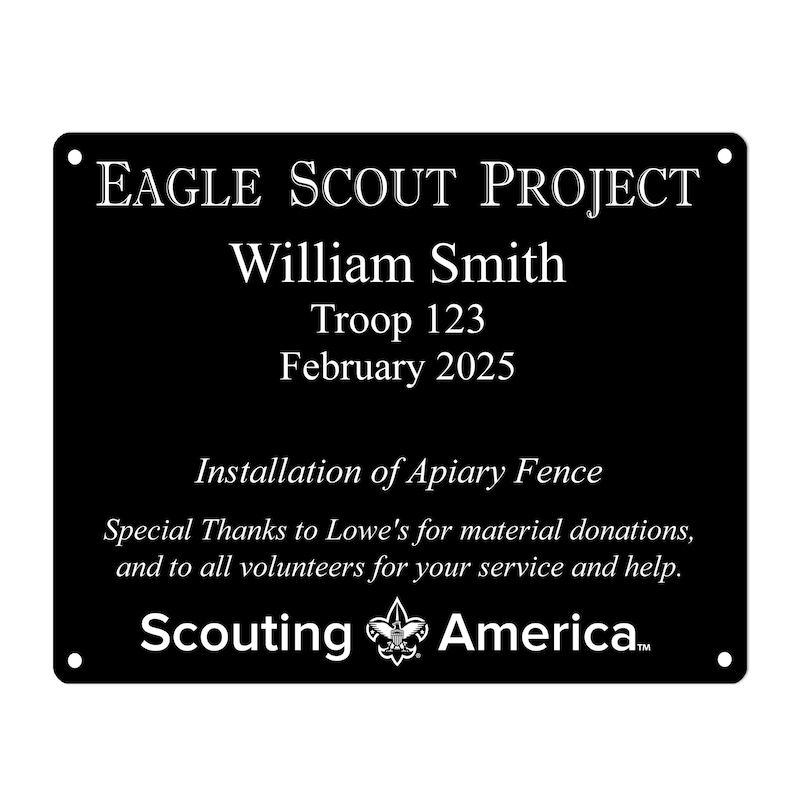 Eagle Scout Project Plaque - Etsy