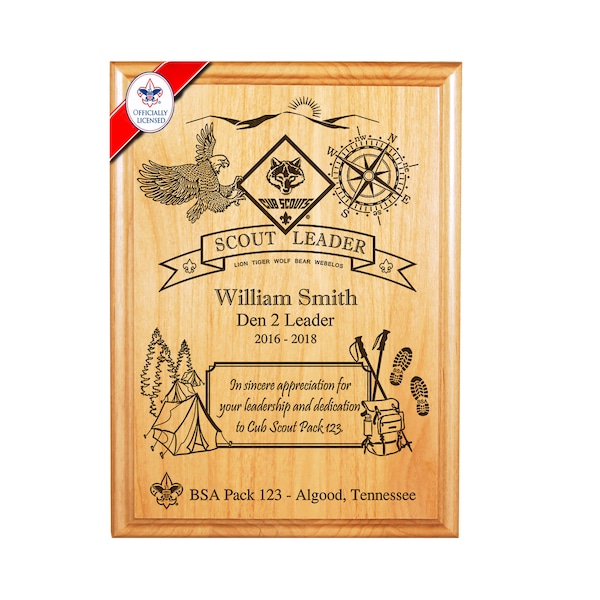 Cub Scout Leader Plaques - Etsy