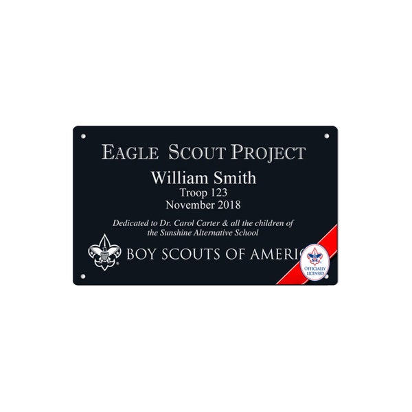 Eagle Scout Project Plaque - Etsy