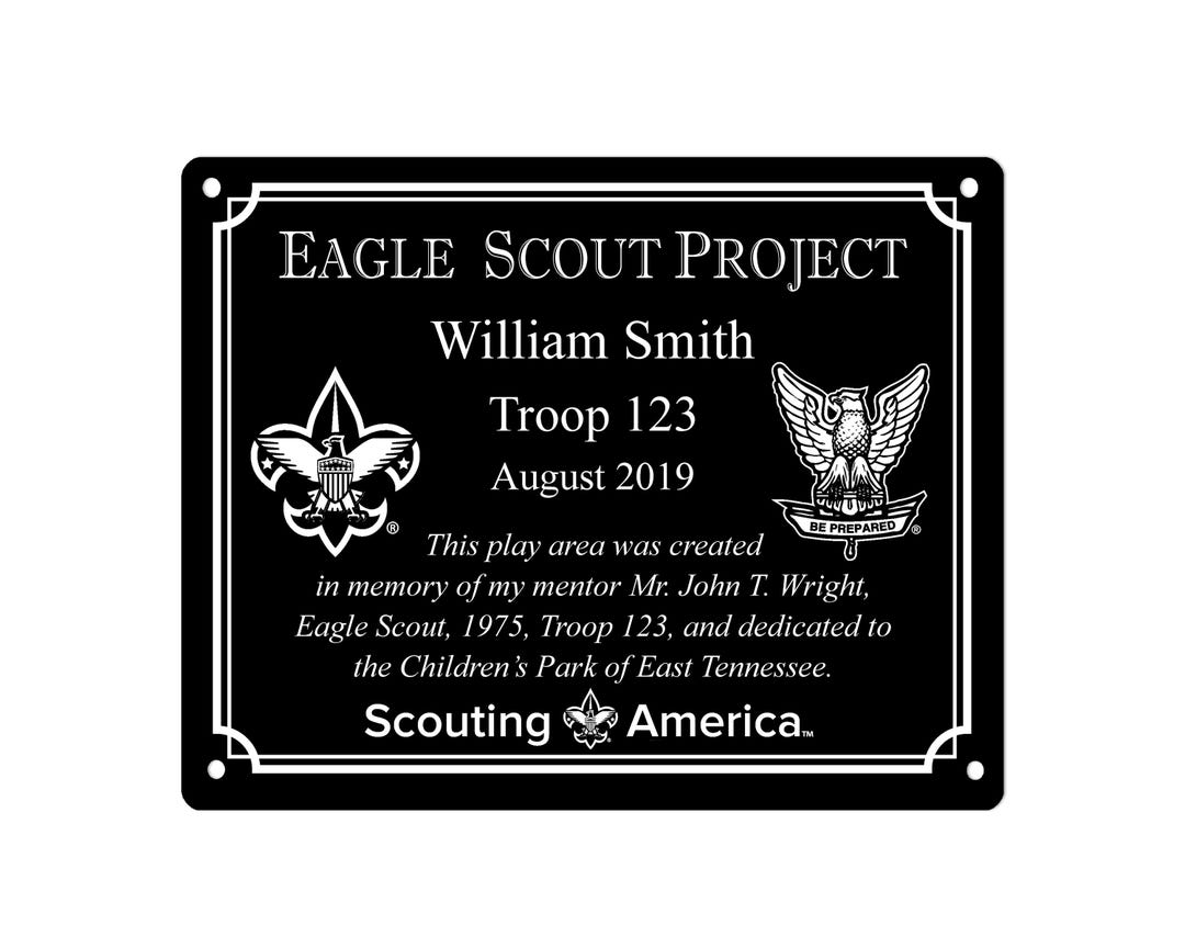 Eagle Scout Project Marker - Horizontal 8X10. Officially Licensed ...