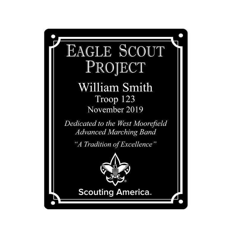Eagle Scout Project Plaque - Etsy