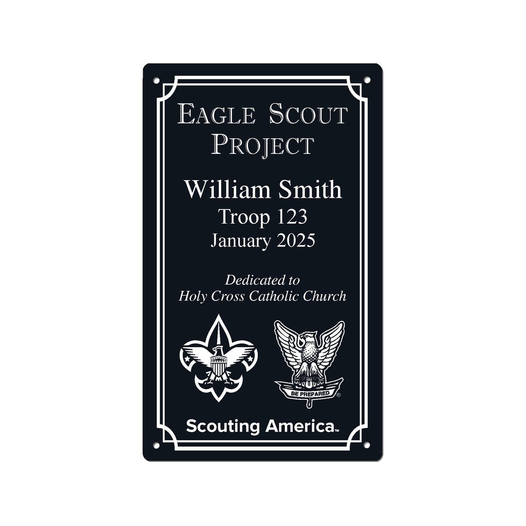 Eagle Scout Project Marker - Vertical 3X5 or 5X7. Officially Licensed ...