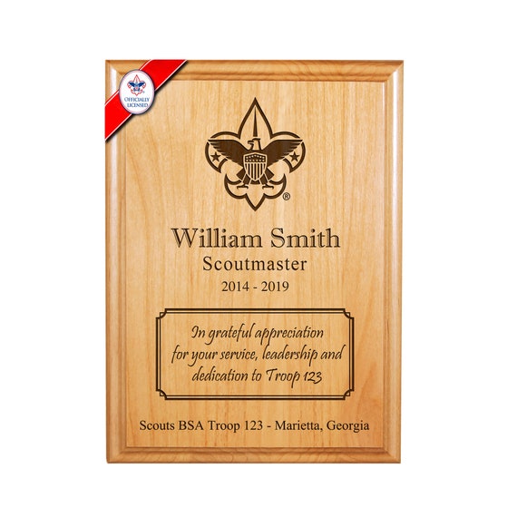 BSA Licensed Scout Leader or Member Recognition Plaque - Etsy