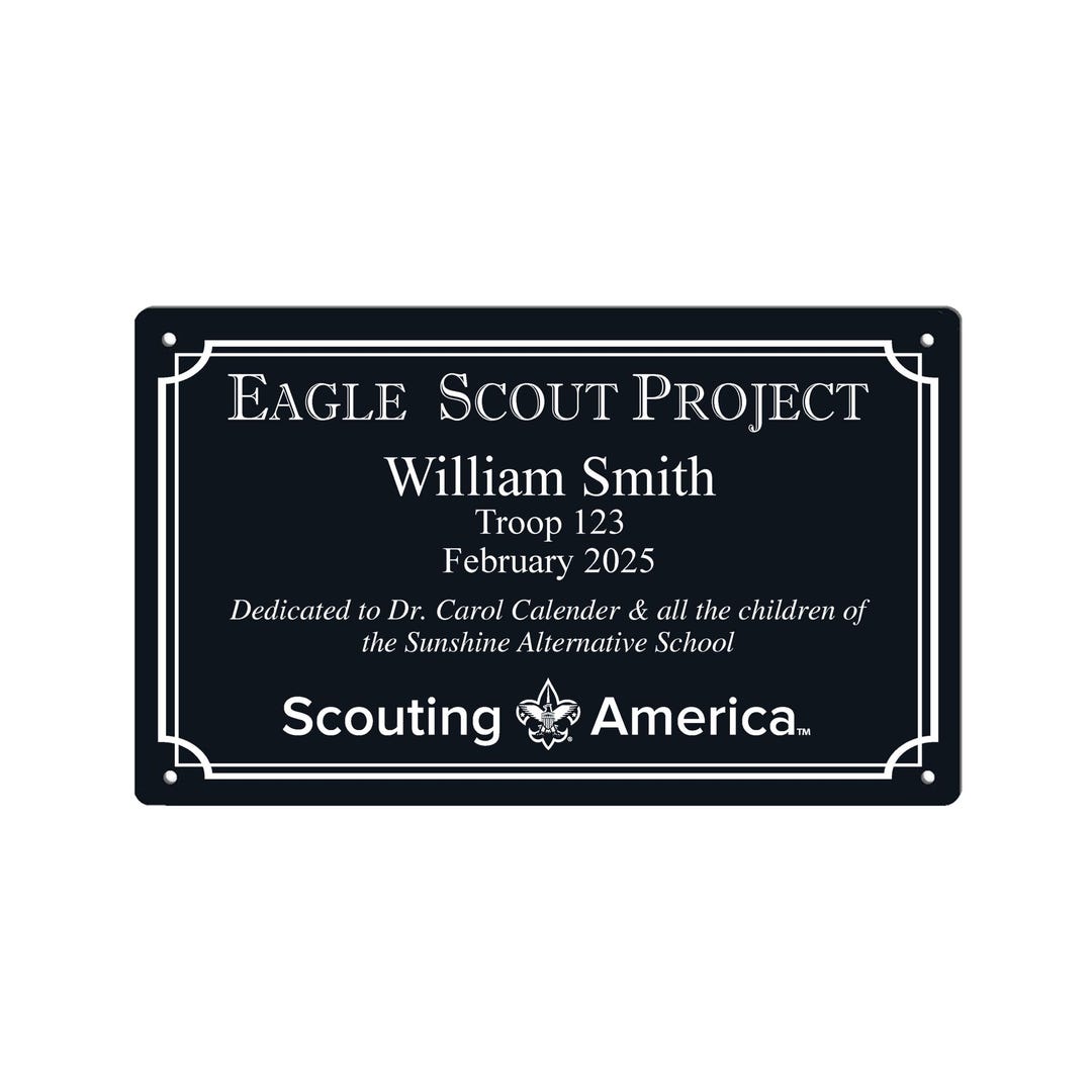 Eagle Scout Project Marker - Horizontal 3X5 or 5X7. Officially Licensed ...