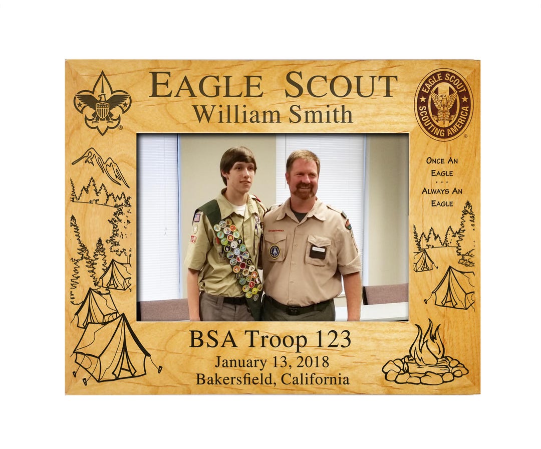 Eagle Scout Plaque Frame - Outdoors Theme With Eagle Scout Insignia ...