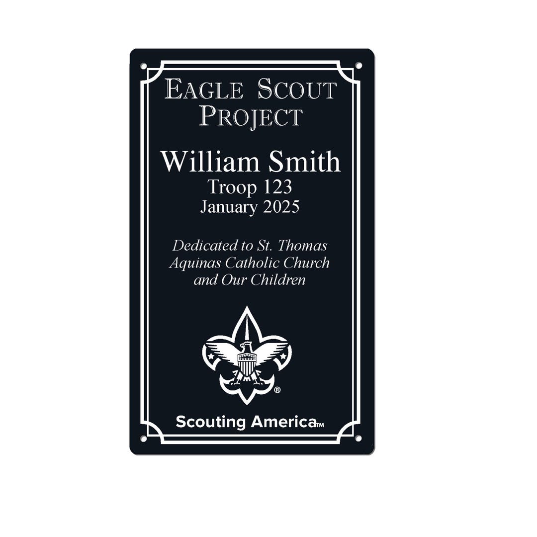 Eagle Scout Project Marker - Vertical 3X5 or 5X7. Officially Licensed ...