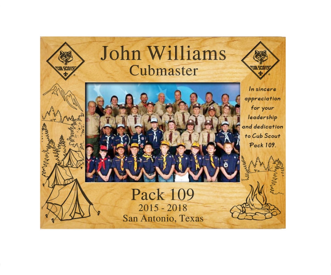 Cub Scout Leader or Committee Member Plaque Frame - Outdoor Theme - 4X6 ...