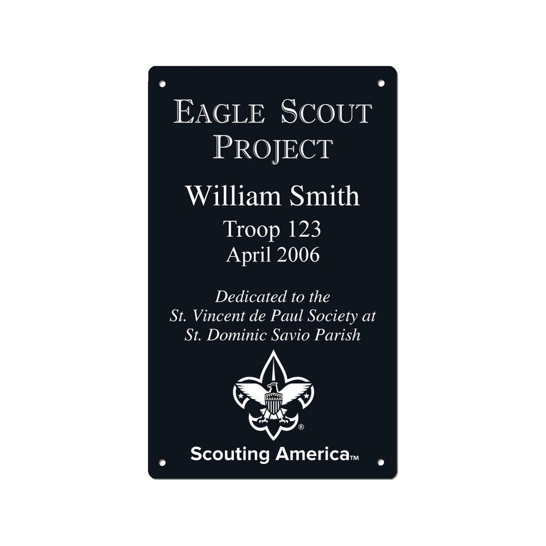 Eagle Scout Project Marker - Vertical 3X5 or 5X7. Officially Licensed ...