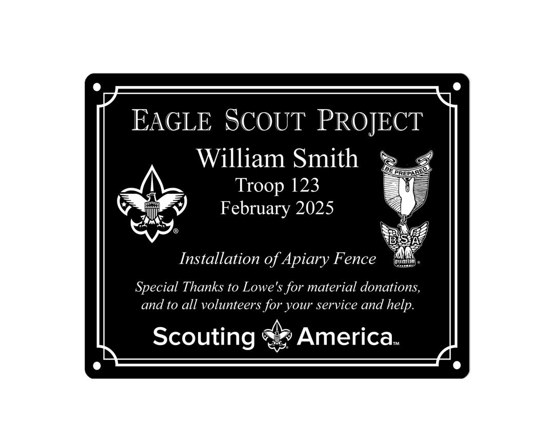 Eagle Scout Project Marker - Horizontal 8X10. Officially Licensed ...