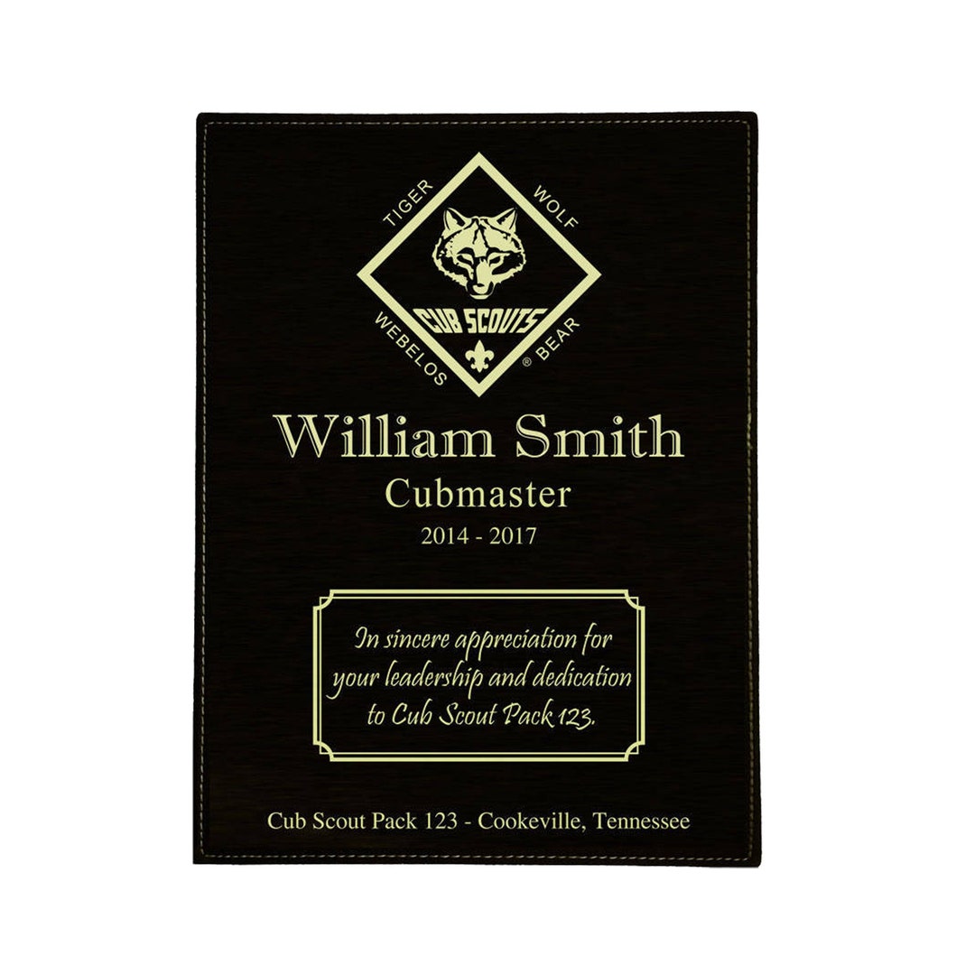Cub Scout Leader or Committee Member Recognition Plaque - 8"x10" or 9 ...