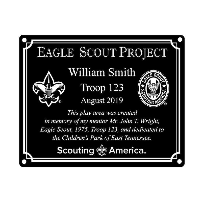 Eagle Scout Project Plaque - Etsy