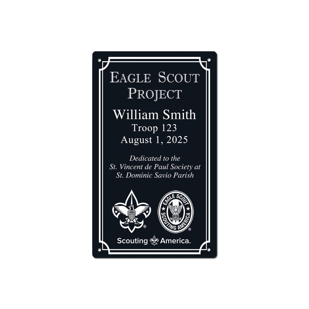 Eagle Scout Project Marker - Vertical 3X5 or 5X7. Officially Licensed ...