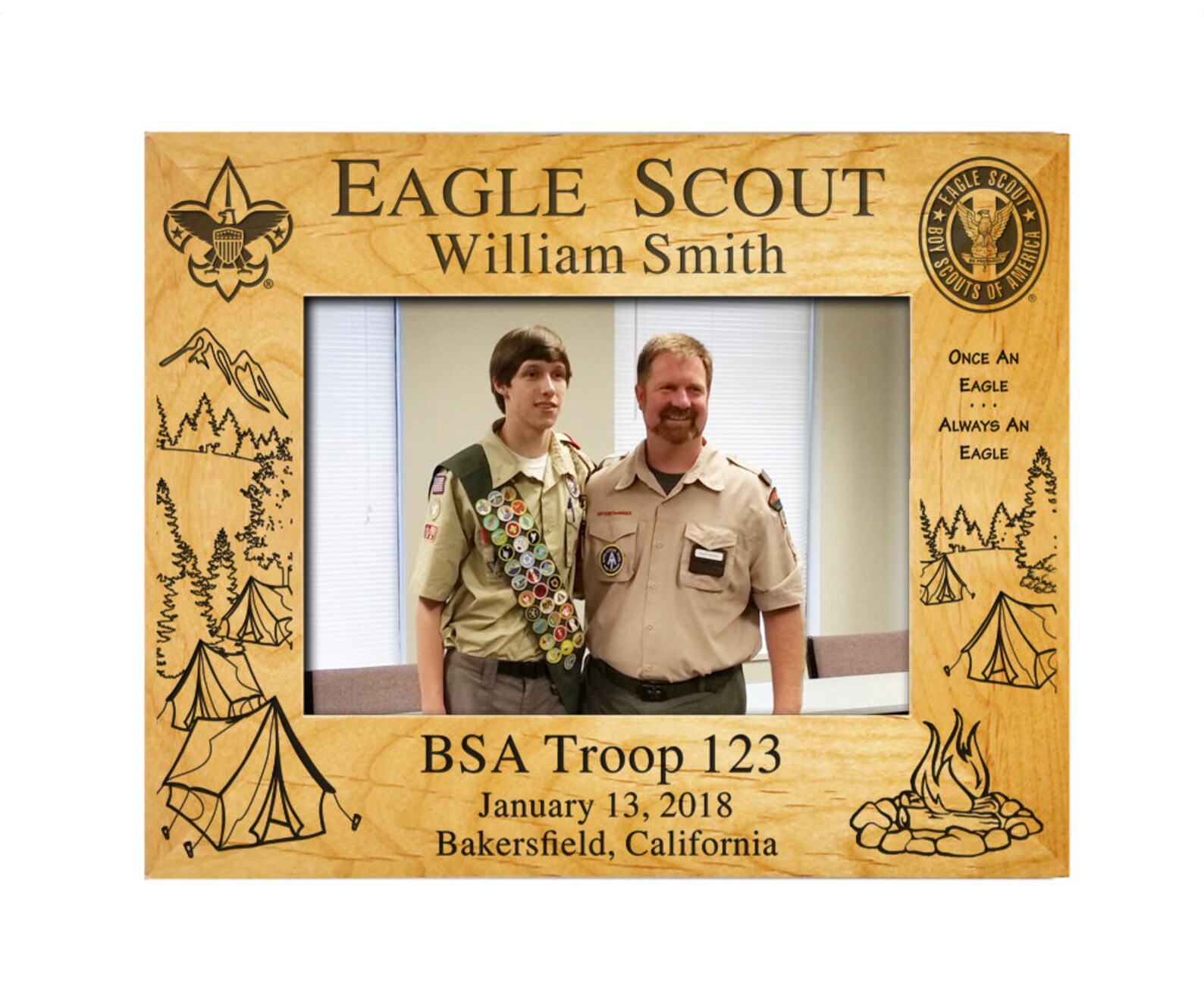 Licencia BSA Marco de placa Eagle Scout Tema al aire - Etsy México